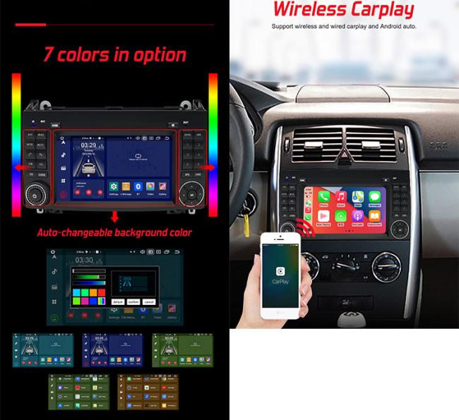 Physical Buttons Double Din Car Stereo , Android 12 Car Radio For Benz B200