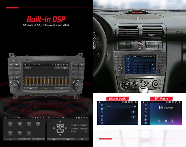 Benz W203 OEM Android Car Audio 2 DIN With LCD 7" 1024*600 Screen