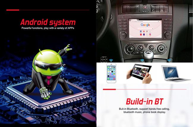 Benz W203 OEM Android Car Audio 2 DIN With LCD 7" 1024*600 Screen