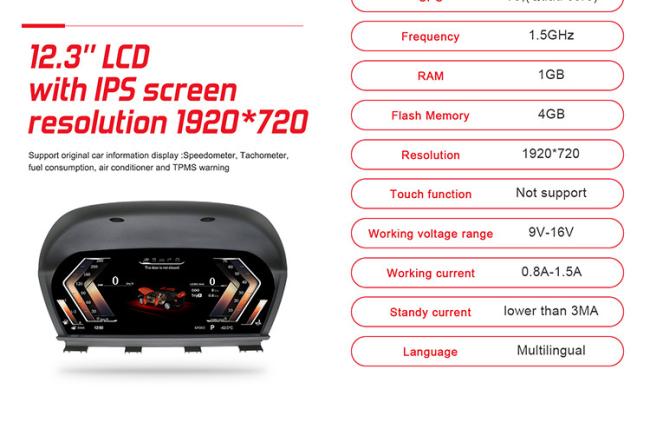 LCD Speedometer Digital Dash Cluster Fit BMW X1 F20 F22 F48 F49 F39