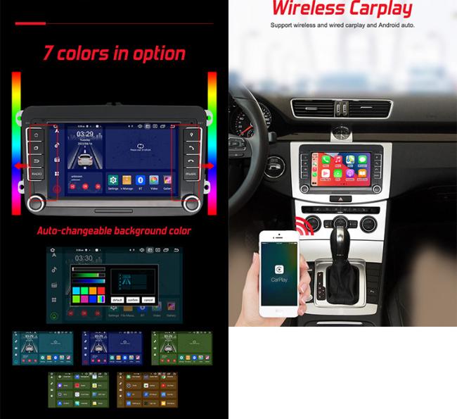 VW Universal Octa Core Android Car Stereo 7 Inch With Cooling Fan Physical Buttons