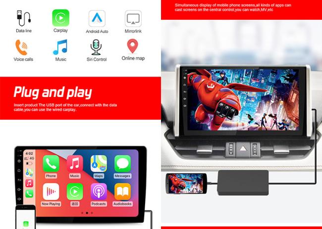 Automotive Electronic Accessories Carplay Dongle Support Online Google Map Voice Control