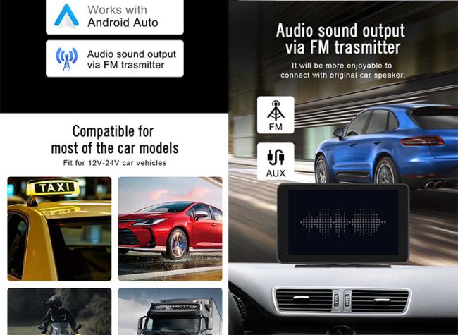 PND 7inch Universal Car DVR Support AHD Camera Car Audio Through Original Car Speaker