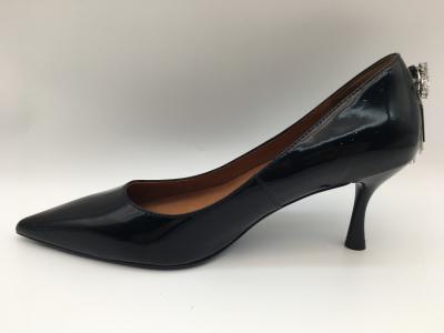China Black Patent Leather Womens Dress Shoes , Pointed Toe Stiletto Heels for sale