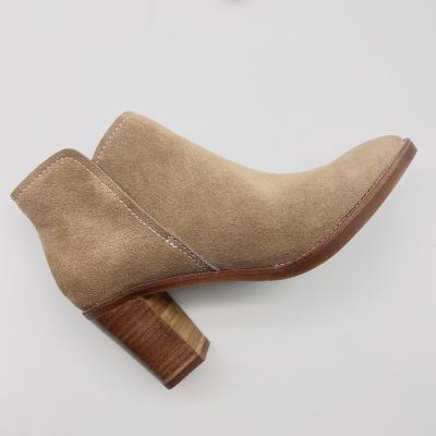 Cina Gli stivali di cuoio del vestito delle donne su ordinazione disossano la tomaia molle della pelle scamosciato mucca/di Nappa in vendita