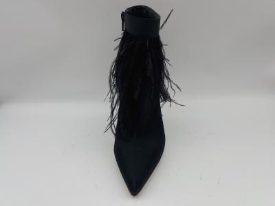 Cina Gli stivali di cuoio genuini delle donne di colore, Toe Ankle Boots indicato tacco a spillo in vendita