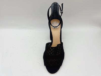 Cina Le signore molli di Nubuck delicatamente rivestono di pelle i sandali #6-#11 nero con la tomaia di rete da pesca in vendita