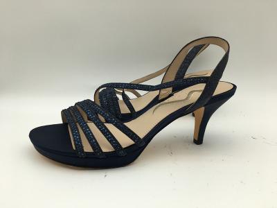 Cina Tallone basso di cuoio molle Toe Sandals aperto della marina 3cm dei sandali delle signore casuali in vendita