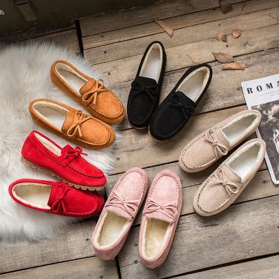 Cina Flat Beef Tendon Plus Velvet Casual Ladies Cotton Shoes Lazy in vendita