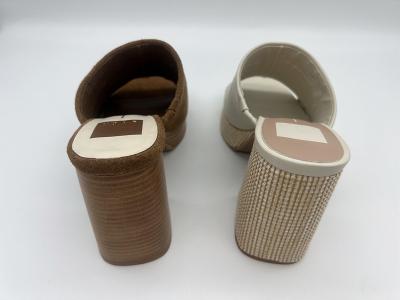 Cina ODM di cuoio Brown Toe Heel Sandals aperto delle scarpe di vestito delle donne comode in vendita
