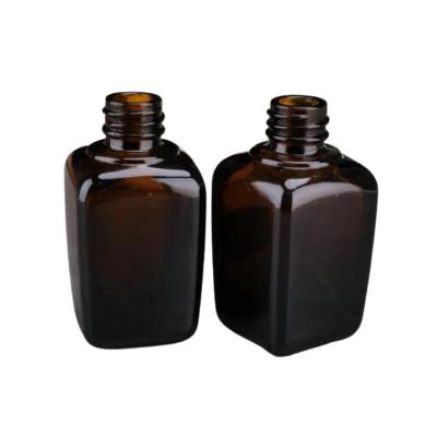 China Euro Square Separate 35ML Amber Glass Bottle for sale