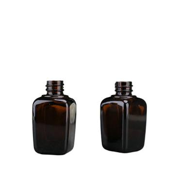 China Euro Square Separate 35ML Amber Glass Bottle for sale