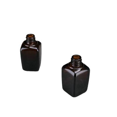 China Euro Square Separate 35ML Amber Glass Bottle for sale