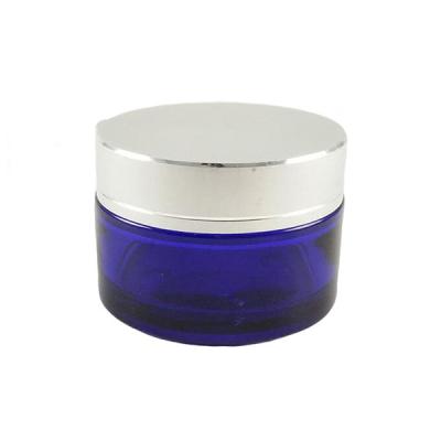 China Skin Care Glass Cosmetic Cream Jar , Empty Glass Cream Containers for sale