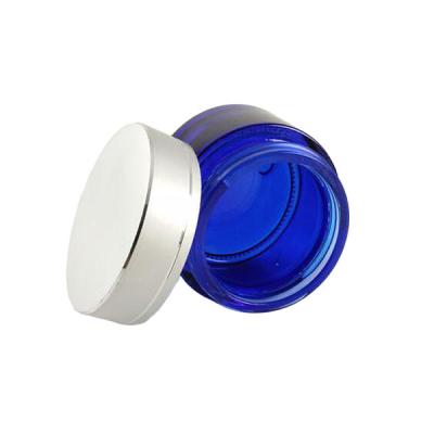 China Skin Care Glass Cosmetic Cream Jar , Empty Glass Cream Containers for sale