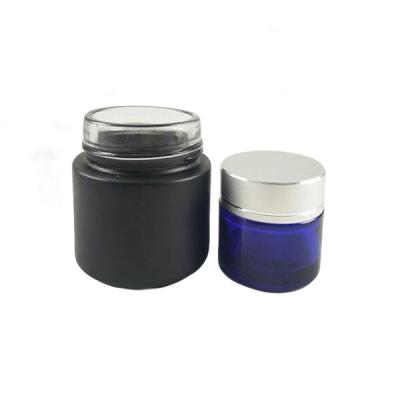 China Skin Care Glass Cosmetic Cream Jar , Empty Glass Cream Containers for sale