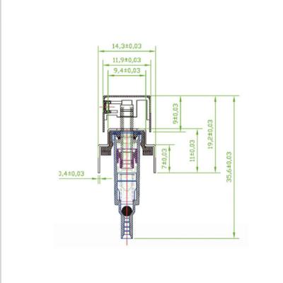 Cina 0.03ml-0.2ml Volume Mist Sprayer Pump Electrolytic Aluminum Precise in vendita