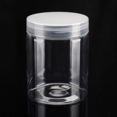 China Transparent PET Plastic Food Jars Safety Customize Design For Snacks Storage for sale