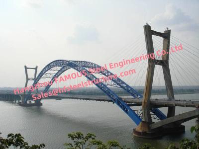 China Highway Railway Wire Suspension Bridge , Arch Suspension Bridge Modular Frames Dual Purpose for sale