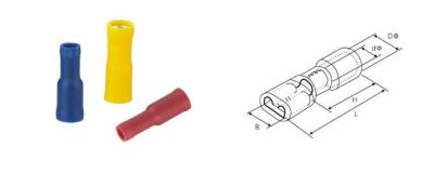 Cina 10A 1.6mm2 completamente ha isolato la femmina maschio isolata PVC dei terminali in vendita