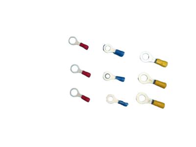 Китай Винт RV терминалов кольца изолированного кабеля OEM гофрирует медь отверстии продается