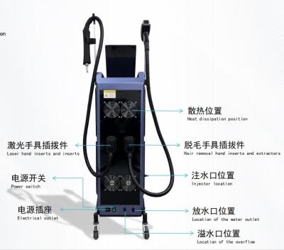 China Diode Laser Hair Removal Skin Rejuvenation Beauty Machine Pico Laser 2 In 1 for sale