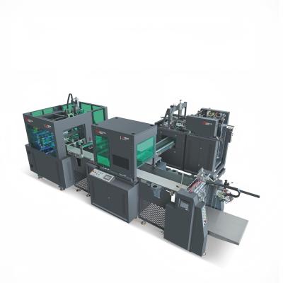 China PM Automatic Rigid Box Making Line 30PCS/Min Magnetic Drawer Lid Box Production with PLC and Motor Core Components 20KW for sale