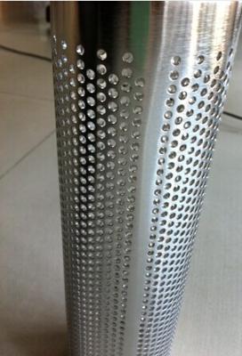 China Zhi Yi Da exporter good stainless steel metal Straight Seam Perforated Metal Welded Tubes Filter Frames Elements for sale