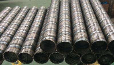 China iron spiral welded perforated tube  filter frame for sewage treatment for sale