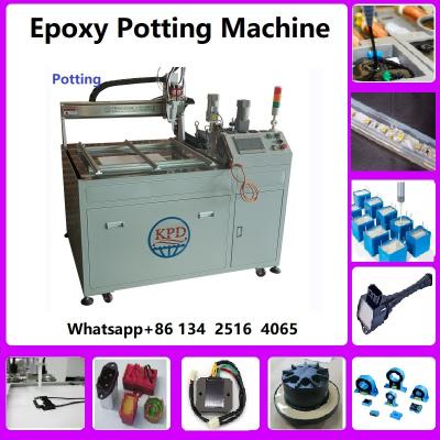 China 2 component epoxy resin silicone dispensing and potting machine for electronic part for capacitor, transformer,relay for sale
