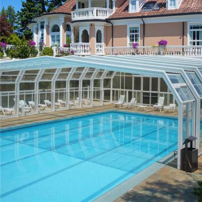 China Customizable Electric Motorized Retractable Sunroom with Laminated Tempered Glass Roof for Outdoor Spaces for sale