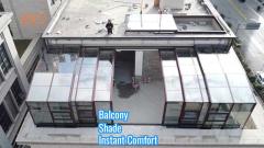 Real scene video of the terrace sunroom