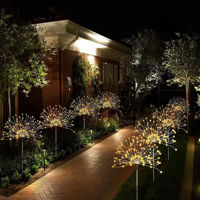China Luz solar exterior DIY do fogo de artifício do diodo emissor de luz da paisagem impermeável para o gramado da jarda à venda