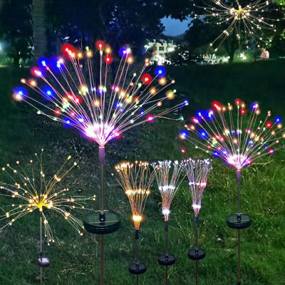 China Luz solar exterior DIY do fogo de artifício do diodo emissor de luz da paisagem impermeável para o gramado da jarda à venda