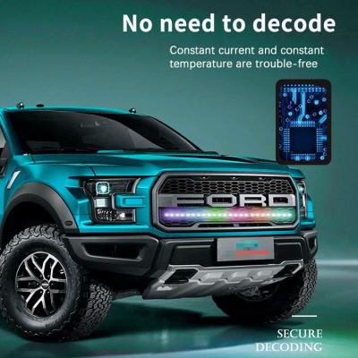 China 12-24V Car Front Grille LED RGB Daytime Running Lights Strip Colorful Lamp for sale