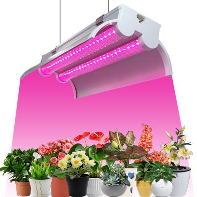 China 2.5Umol/J T8 Grow Light Tubes AC85-265V G13 Base Double Row With Spotlight Cover for sale