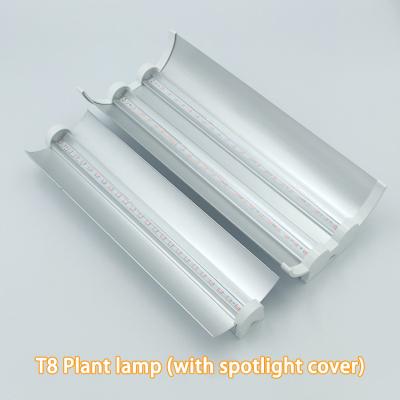 China 2.5Umol/J T8 Grow Light Tubes AC85-265V G13 Base Double Row With Spotlight Cover for sale