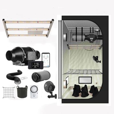 China 3 Plants Growzelt Complete Kit 300W Samsung LM301H EVO Pflanzenlampe Led Vollspektrum For 60x120cm Grow Box Se for sale