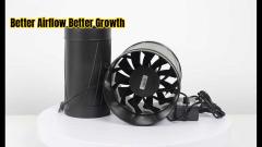 BAVAGREEN 100mm Inline Booster Duct Fan Speed Adjustable Ventilation Exhaust Pipe Fan for Grow Tent,