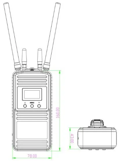 1W Handheld Full Bandwidth Video HD Image Wireless Transmitter