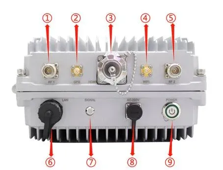 Rugged IP67 43dBm Output Power for 50~70km Transmission Outdoor Base Station Transceiver