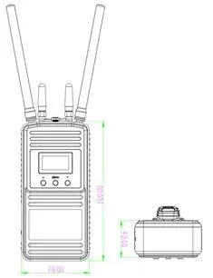 1W 1~2km Range Walkie Talkie 82Mbps Handheld IP Mesh Radio
