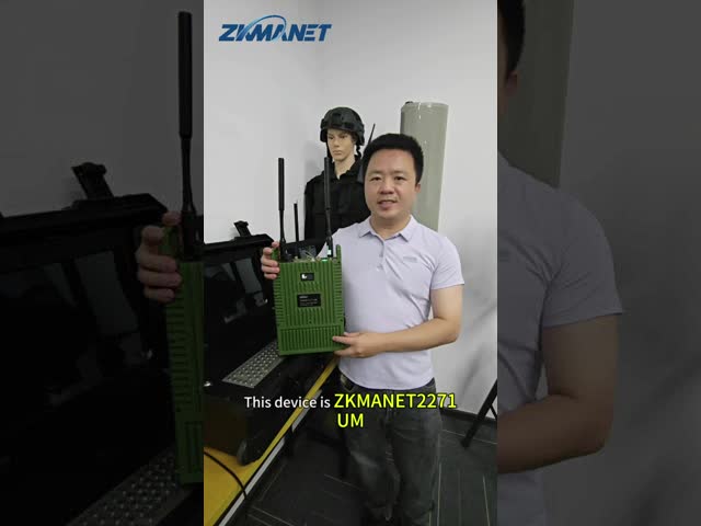 ZKManet2271UM 10W 1.4GHz 2T2R Manet Mesh Network Военный рюкзак Беспроводной видеопередатчик
