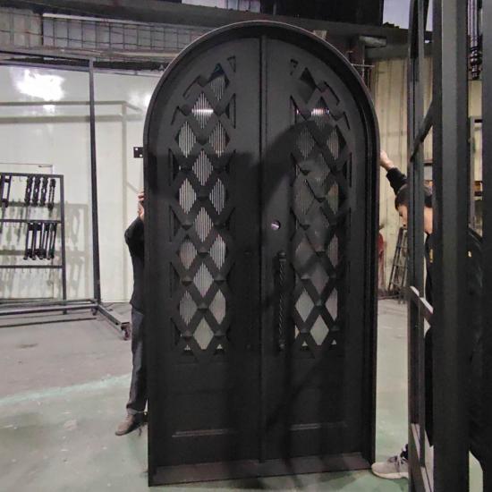 Quality 4 Mesh Architectural Wrought Iron Entry Security Screen Door for sale