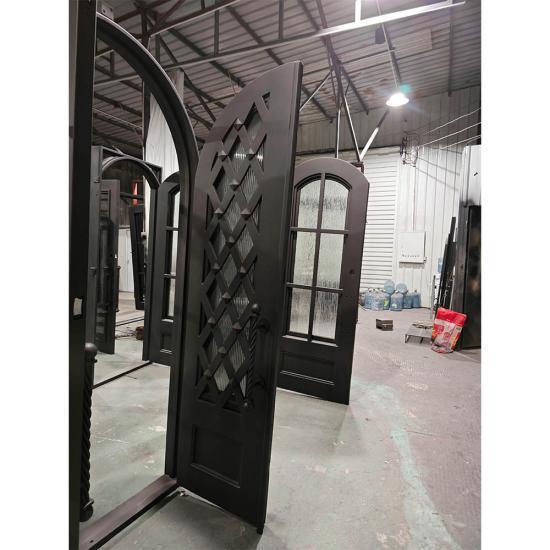 Quality 4 Mesh Architectural Wrought Iron Entry Security Screen Door for sale