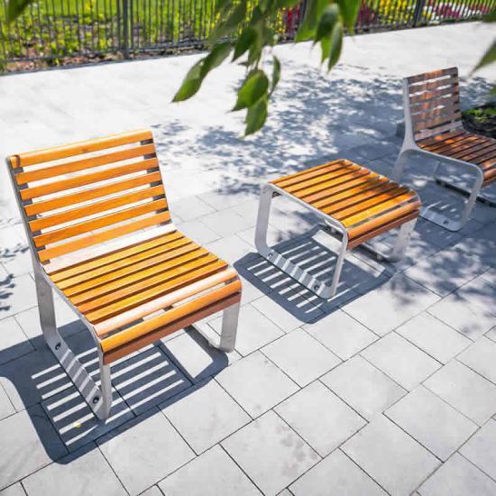 Quality Leisure Solid Wood Bench School Public Places Modern Wooden Bench for sale