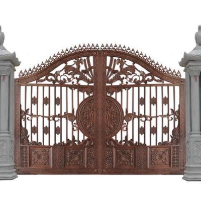 China School Factory Cast Aluminum Courtyard Aluminum Powder Paint Gate for sale