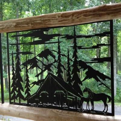 China Front Porch  Metal Cutting Deck Railing Pools Animal Deck Railing for sale