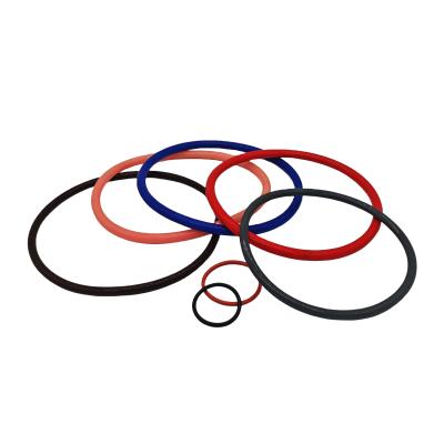 China Vários Anéis industriais de borracha de silicone colorida de cor azul-alaranjada e azul-preto, grandes e pequenos, com alta resistência ao calor à venda