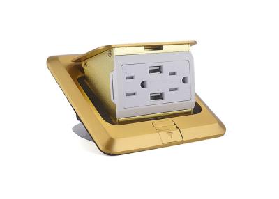 Cina Gli sbocchi d'ottone di pop-up della Tabella della copertura impermeabilizzano lo sbocco del pavimento con il caricatore di USB in vendita